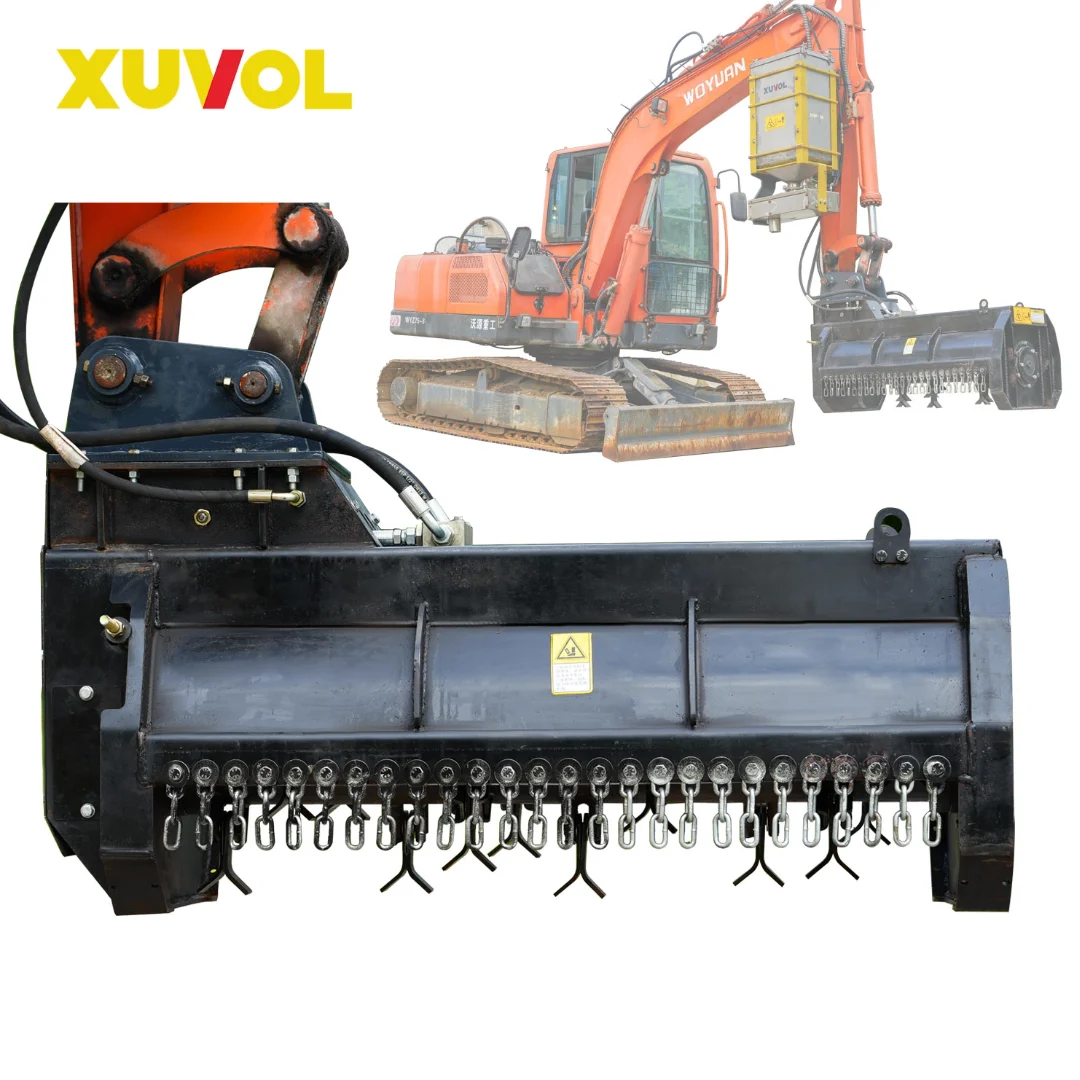 Excavator Flail Mower Farm Machines Flail Mulcher for 6-9Ton Excavator ...