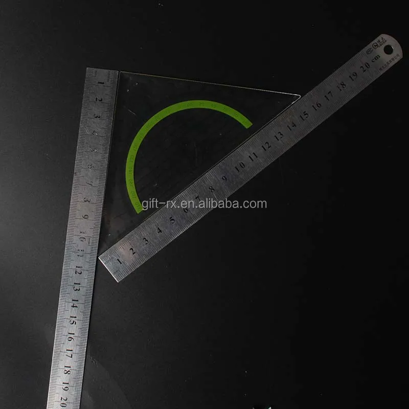 Transparent Plastic Scale Triangle Ruler Set Square