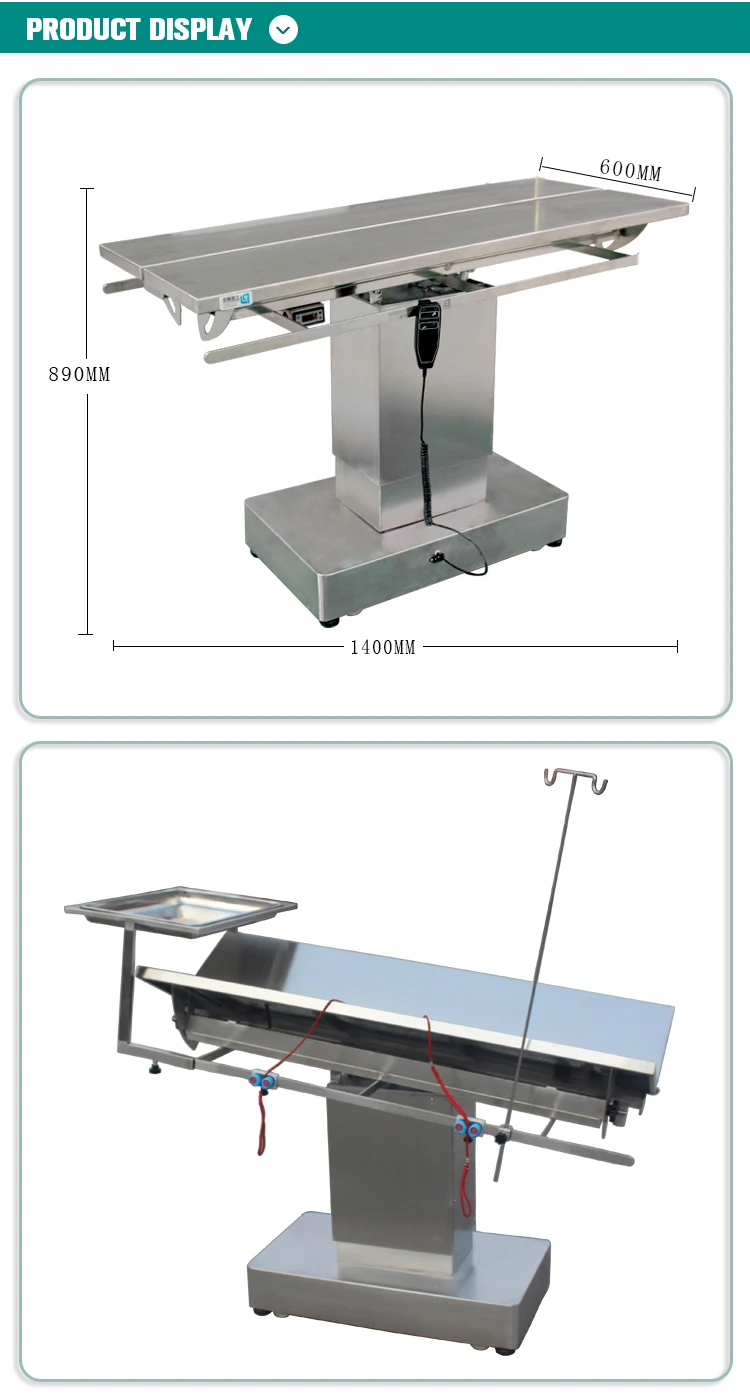 Electric Animal Ot Table Stainless Steel Veterinary Operating Table ...