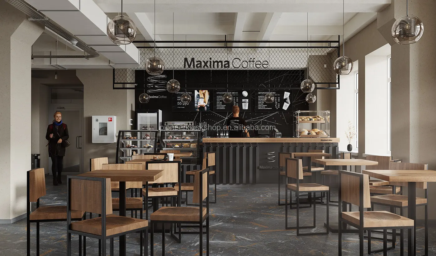 Coffee Shop Interior Design - Modern Bakery Display Cabinet