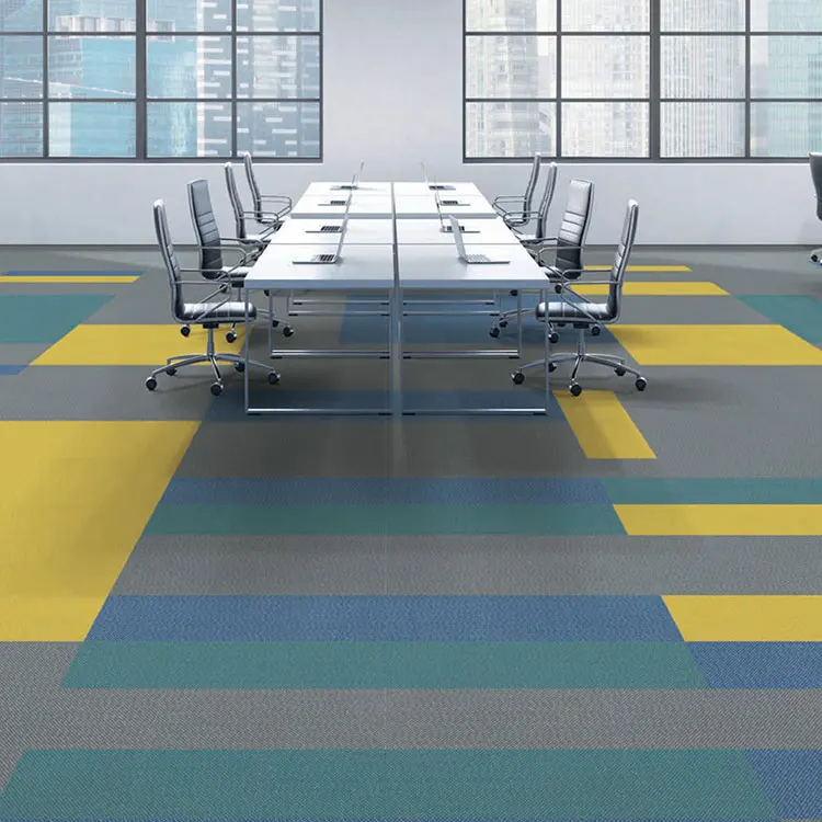 Matrix Yellow Carpet Tiles 50*50 Commercial Office - Buy Carpet Tiles ...