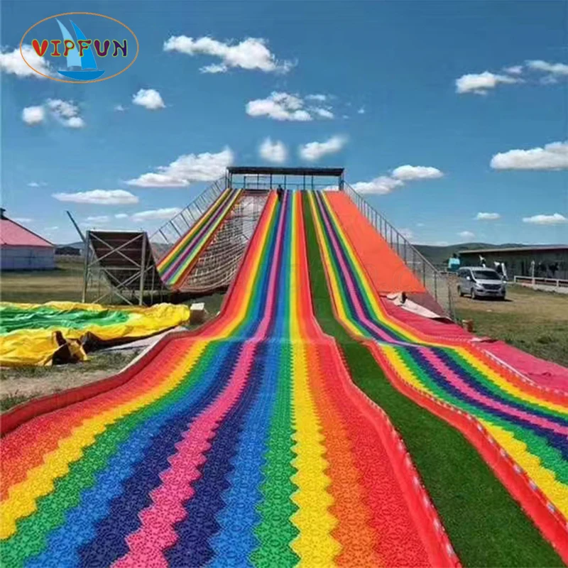 New Plastic Rainbow Slide - Fun Outdoor Playground Equipment