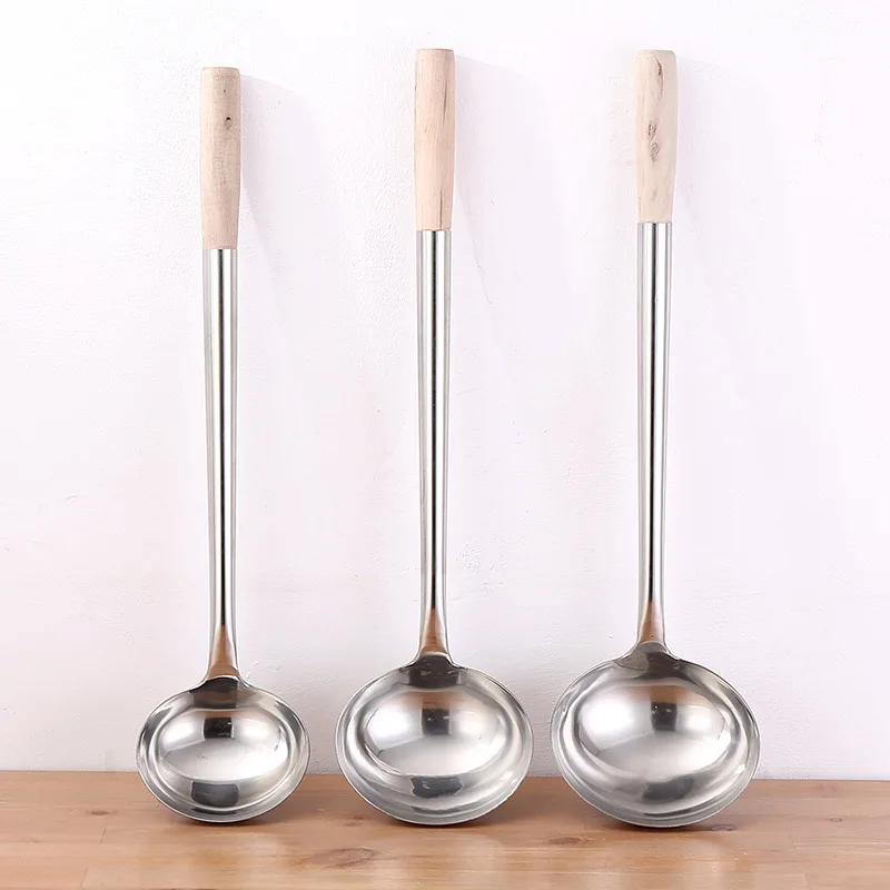 Durable 20'' Commercial Grade Wok Ladle - Stainless Steel
