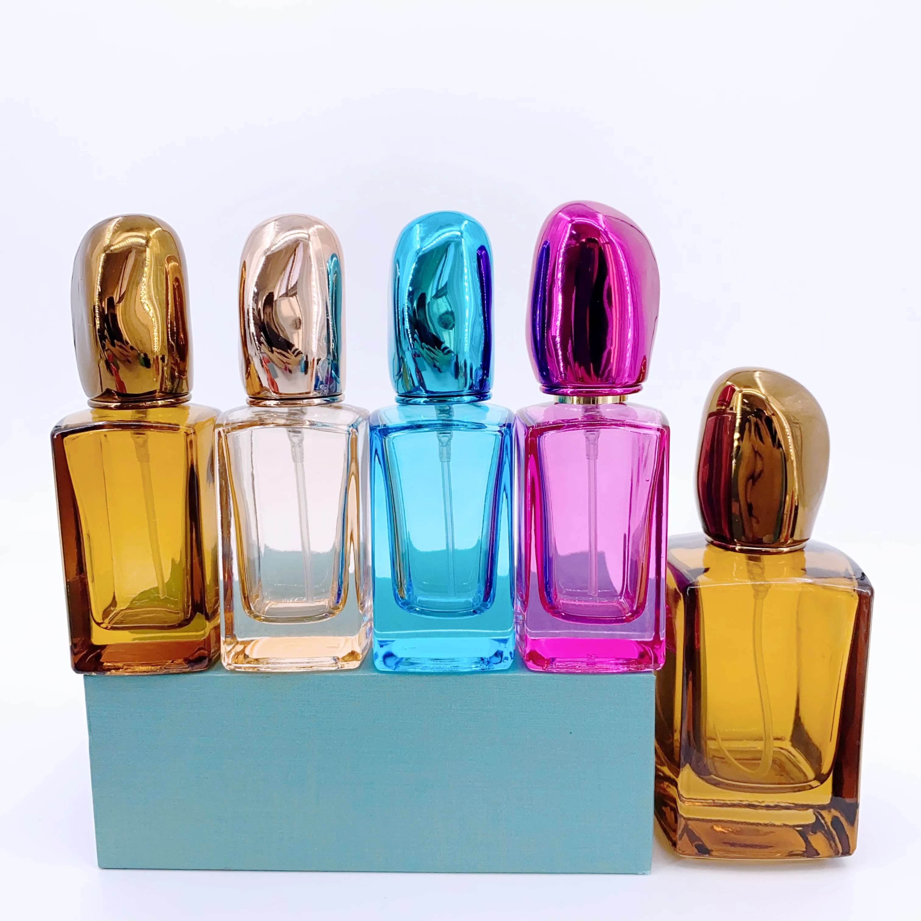 Luxury Custom Square Cube Perfume Bottle Empty Clear Color Perfume ...