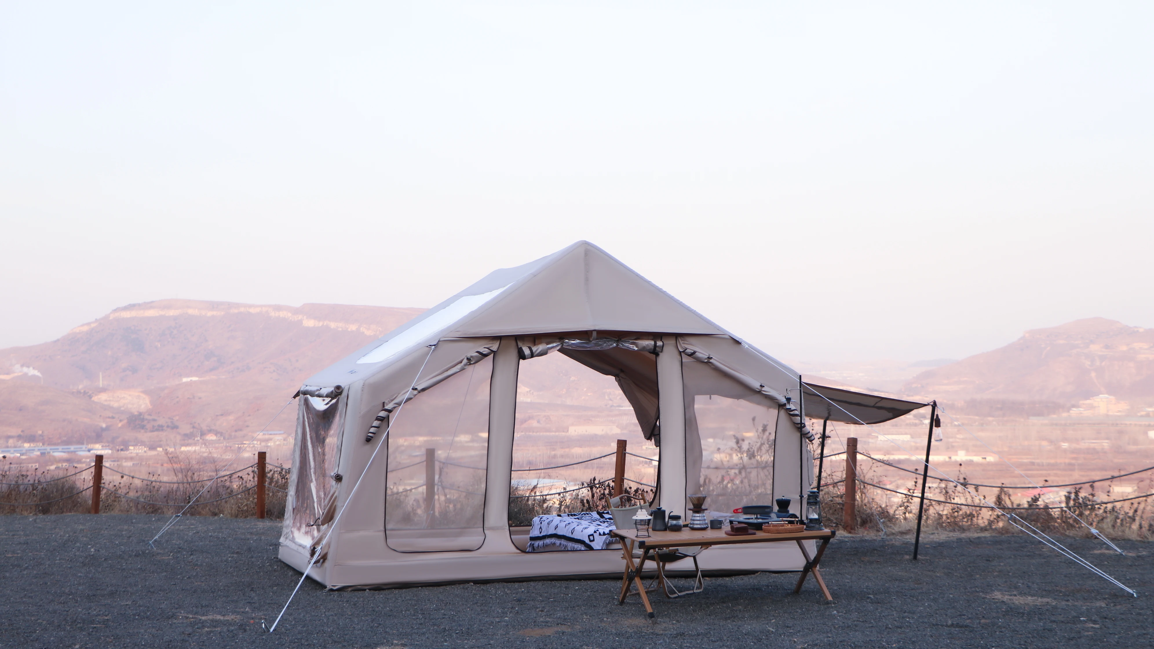 Woolf 9sqm Outdoor Camping Oxford Cloth Inflatable Tent