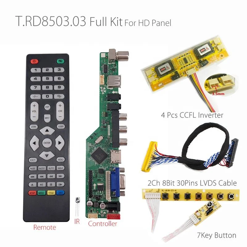 T.rd8503.03 Universal Lcd Led Tv Controller Driver Board Tv/pc/vga/usb ...