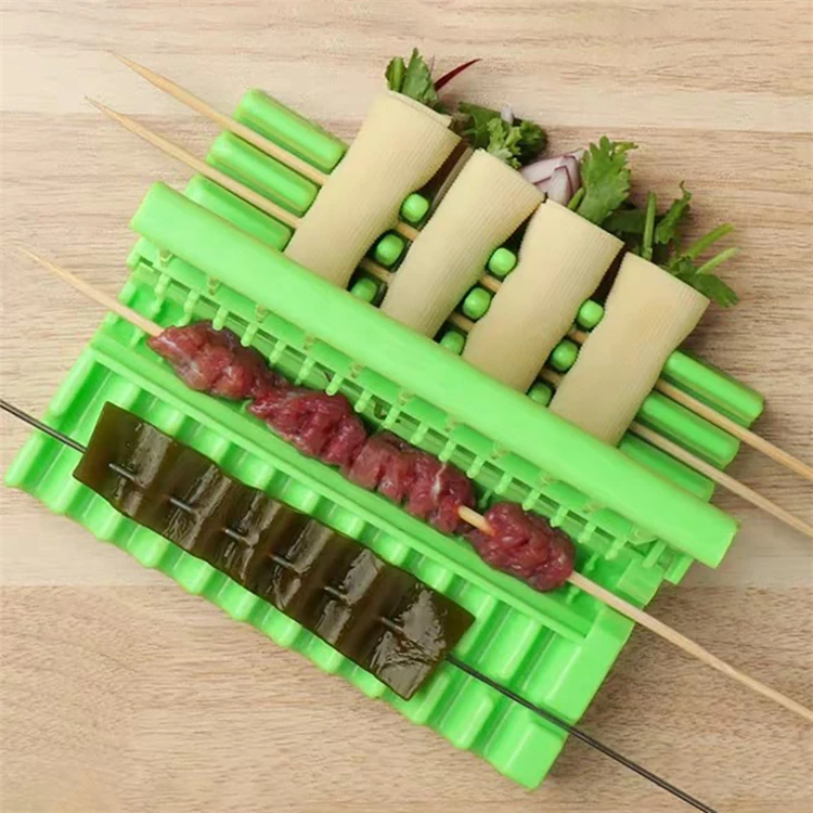Barbecue Stringer Skewers Kebab Maker Box Beef Meat Vegetable String ...