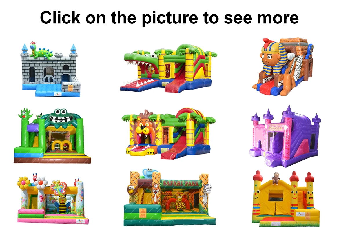 2024 New Jungle Animal Inflatable Safari Park Bouncer House