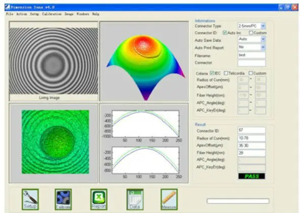 3D Interferometer Fiber Optic Connector Tester for Patch Cords