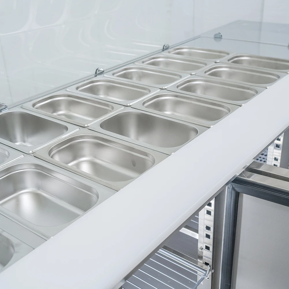 Support Customized Refrigerated Topping Unit VRX1200/330 Display Cooler ...