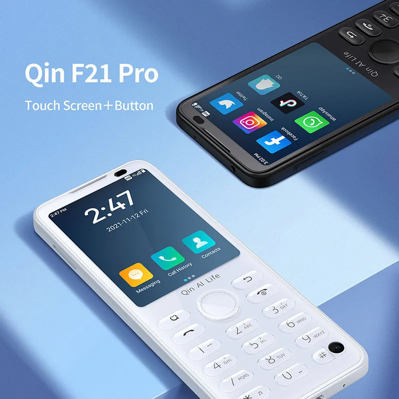Cracked Qin F21 Pro 4g Feature Phone 4g Android 11 Keypad Button Touch ...