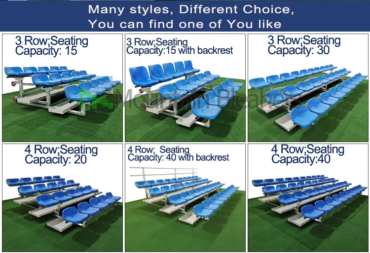 Grandstand Sport Tribune Mobile Seating Bleachers Plastic Seats For ...