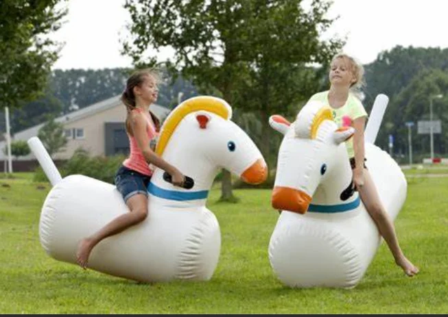 Cartoon Unicorn Inflatable Rocking Toy Pvc Material For Outdoor Use For ...