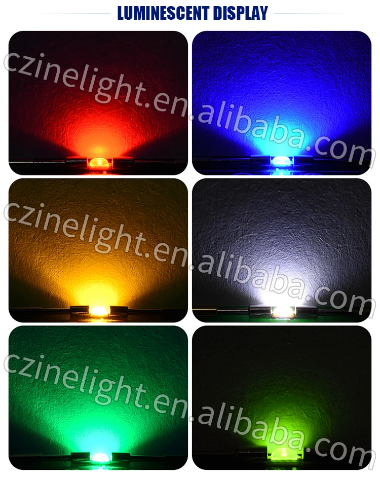Czinelight Side View Emitting Diode Red Blue Yellow Green White Color ...