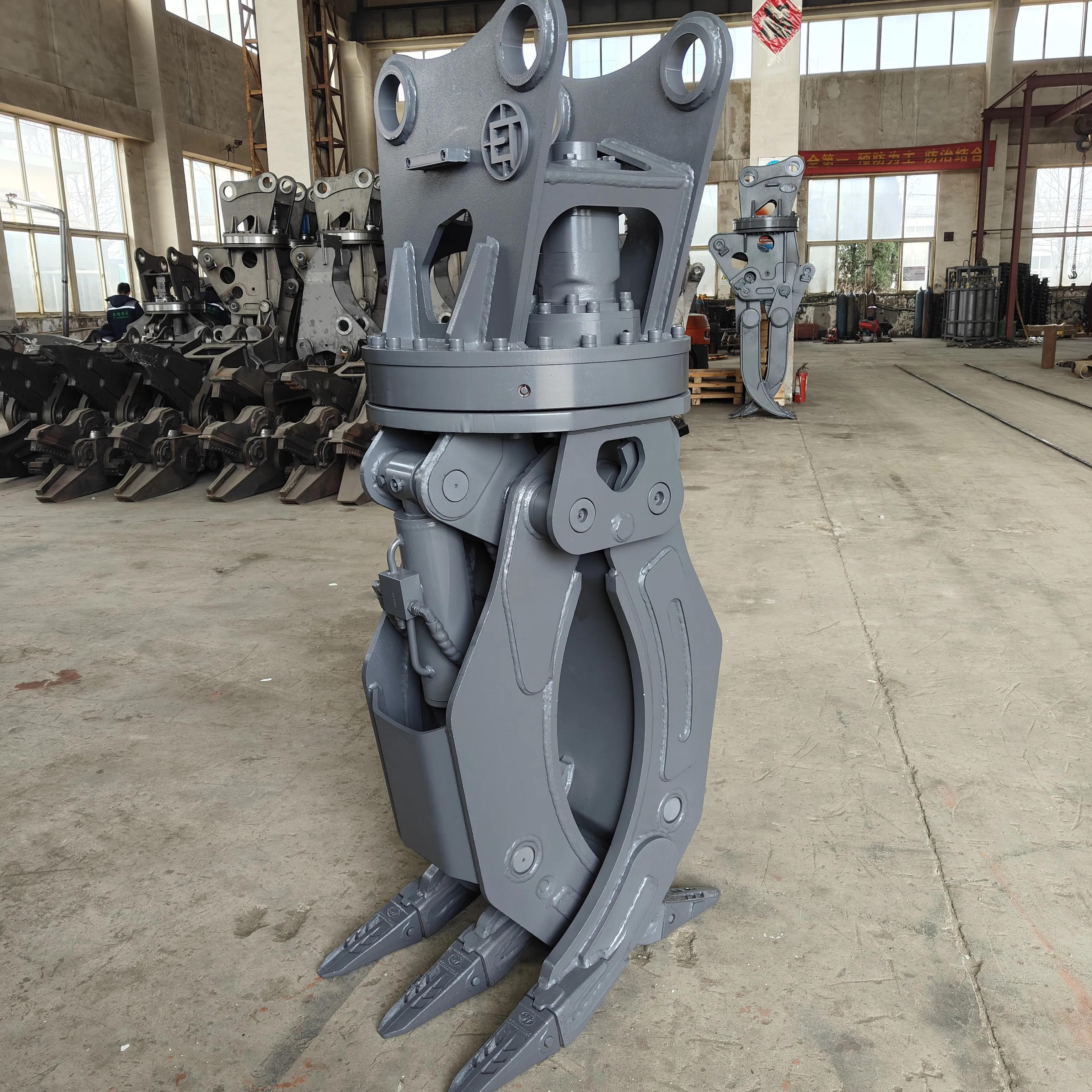 Excavator Wood Gripper/excavator Rotation Log Grapple/excavator Log ...