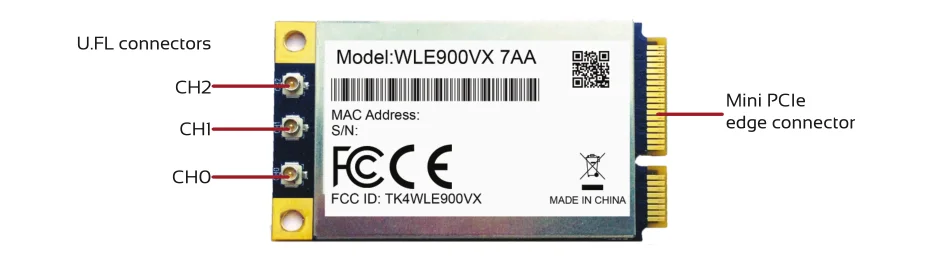 Qca9880 Compex Wle900vx Dual Band 2.4&5 Ghz 3x3 Mimo 802.11ac Mini Pcie ...