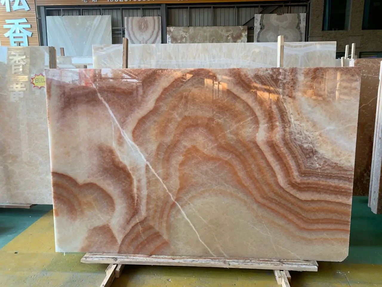 BOTON STONE - Red Dragon Onyx Marble Slabs for Modern Projects