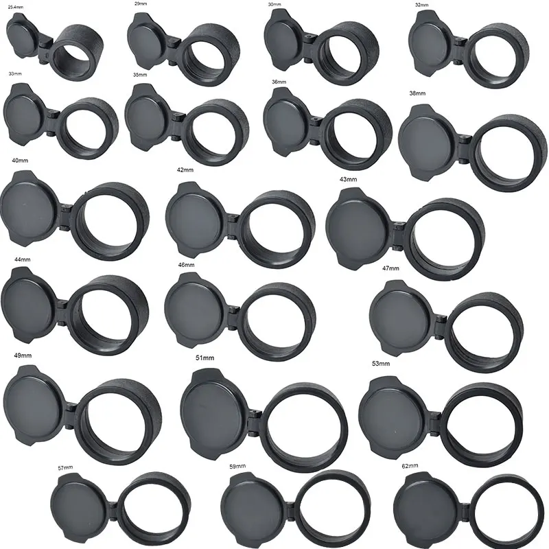 25.4mm to 66mm Quick Flip up Lens Covers for Hunting Scopes