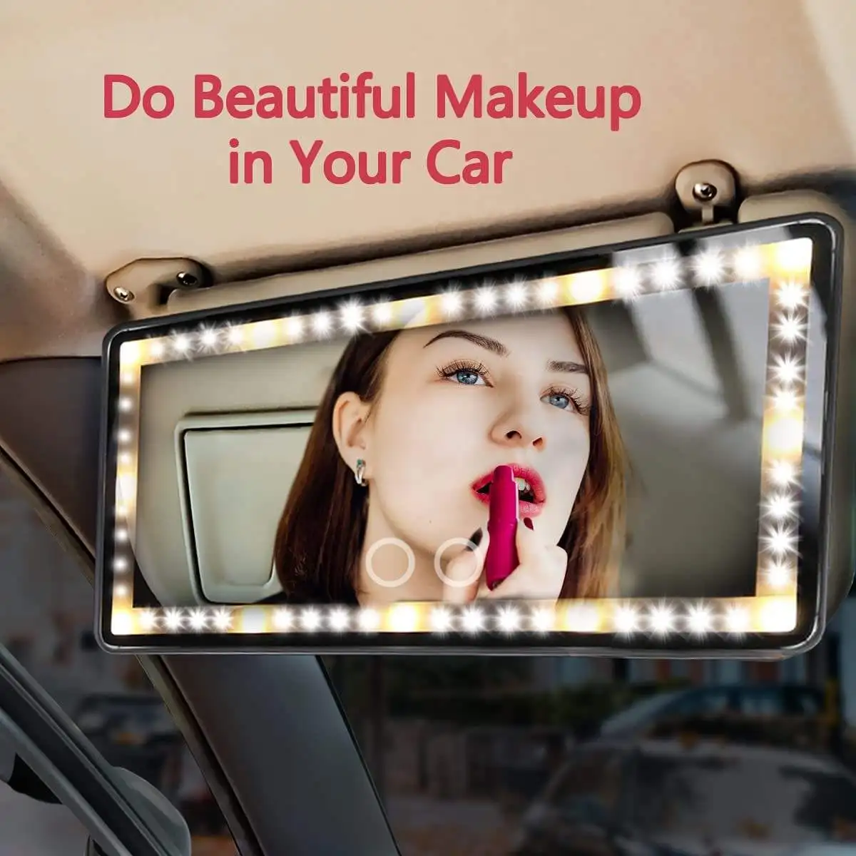 Hot Seller Car Visor Lighter Mirror-Tovendor Car Makeup Mirror With ...