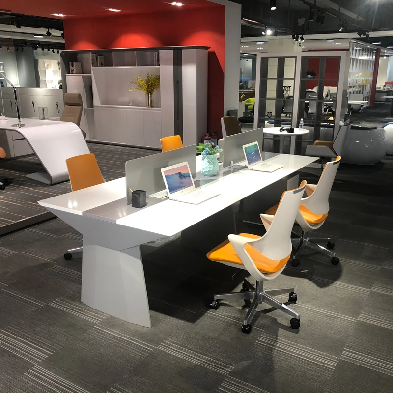 2024 Latest Office Desk Screen Workstation for 4 Person Office ...