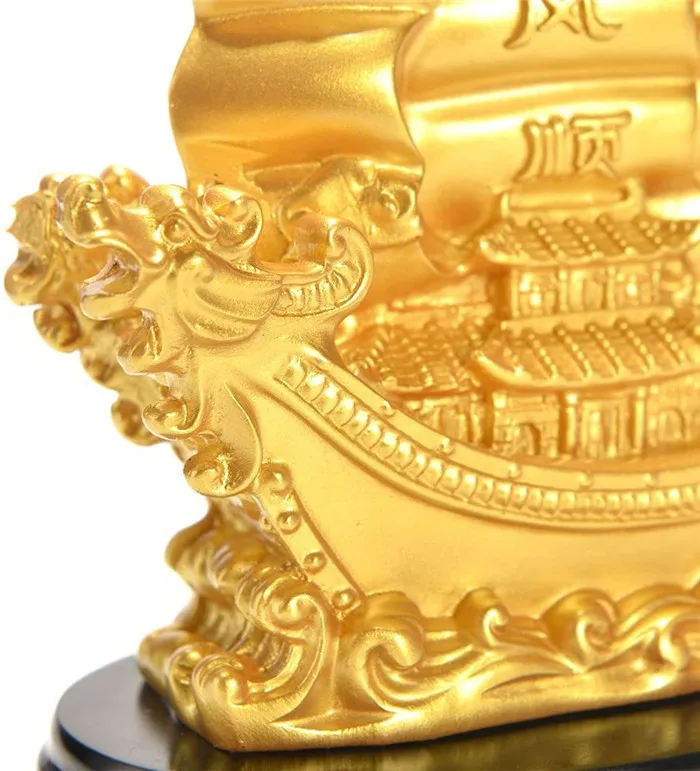 Sailing Ship Statue - Feng Shui Decor for Wealth & Prosperity