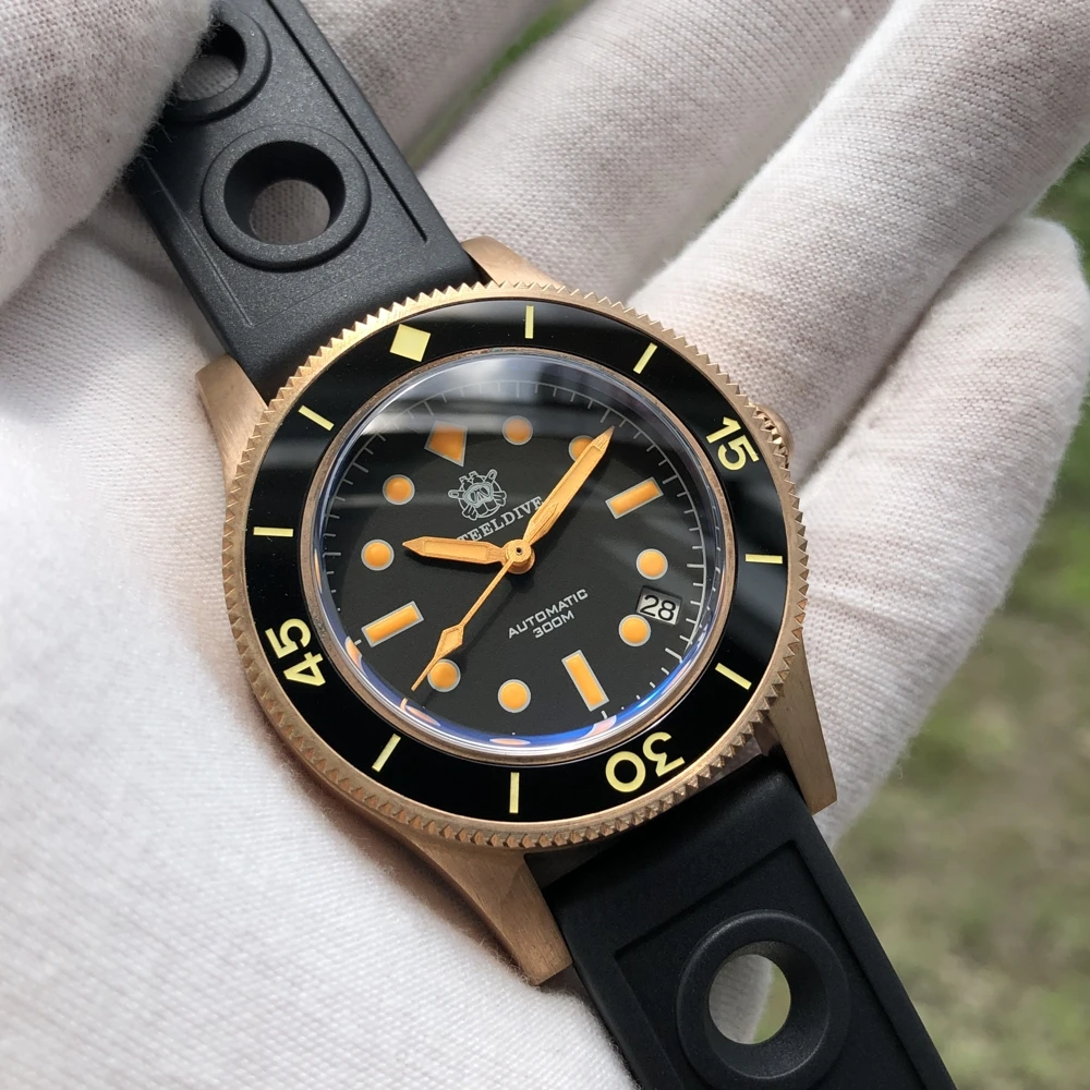 Bronze Dive Watch! Sd1952s Steeldive No Logo Sterile Dial Nh35 ...