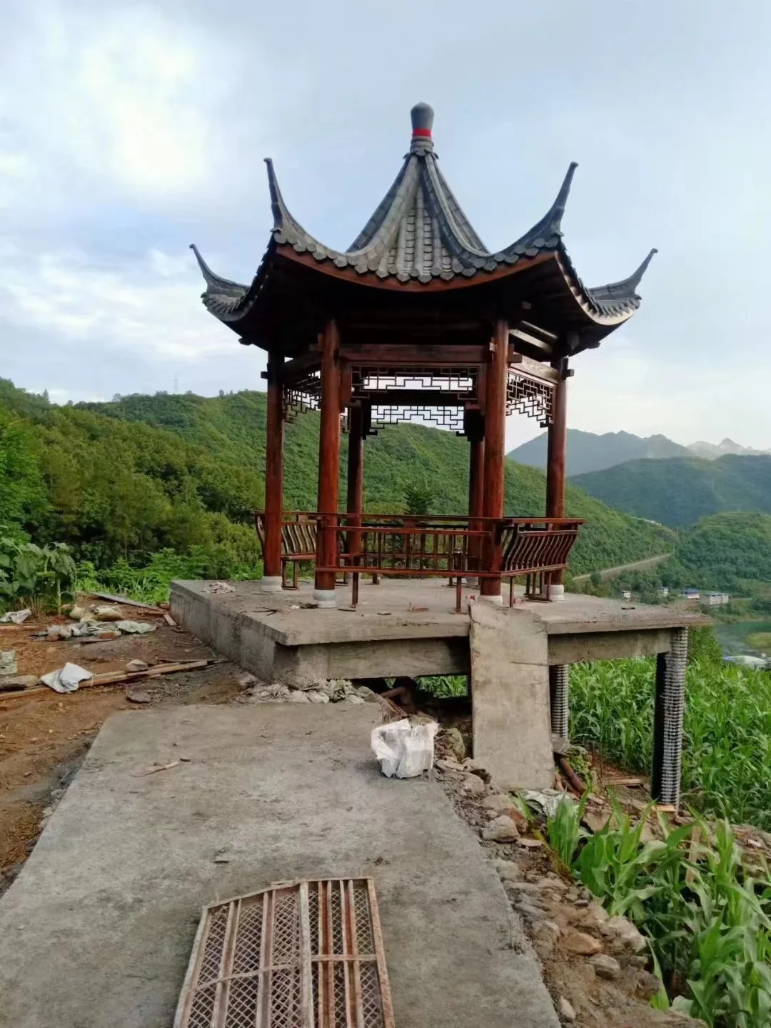 Chinese Antique Style Garden Gazebo Pavilion - Wooden Outdoor