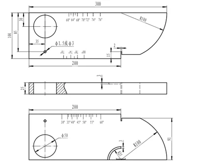 ISO7963-2010 Standard Ultrasonic IIW 2 Test Block Calibration Blocks V2