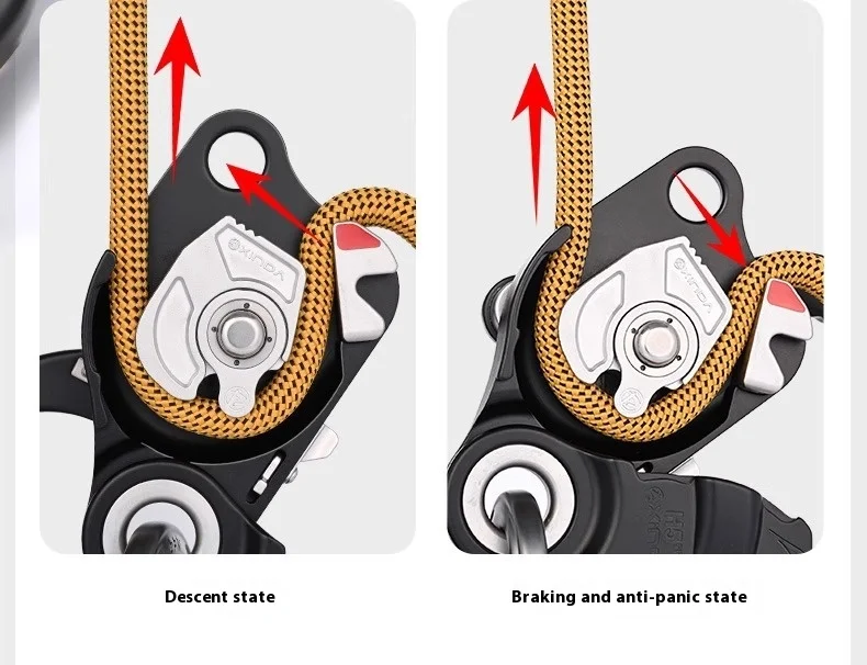Xinda Third Generation H Series H5Pro Rescue Version Anti-Panic Hand-Controlled Stop Descender ...
