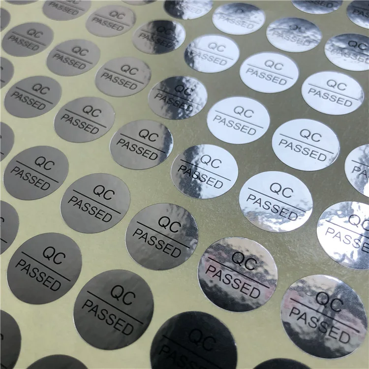 Wholesale Custom Self Adhesive Glossy Silver Foil PET Film Sticker ...