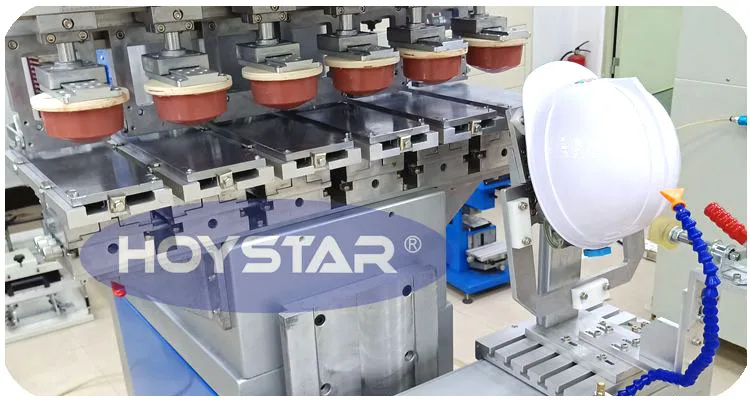 6 Color Hard Hat Pad Printer - High-Accuracy Printing