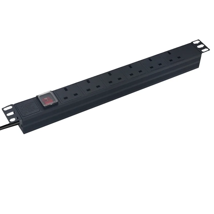 UK 6-Way PDU Socket with Switch 13A 220V Power Distribution Unit ...