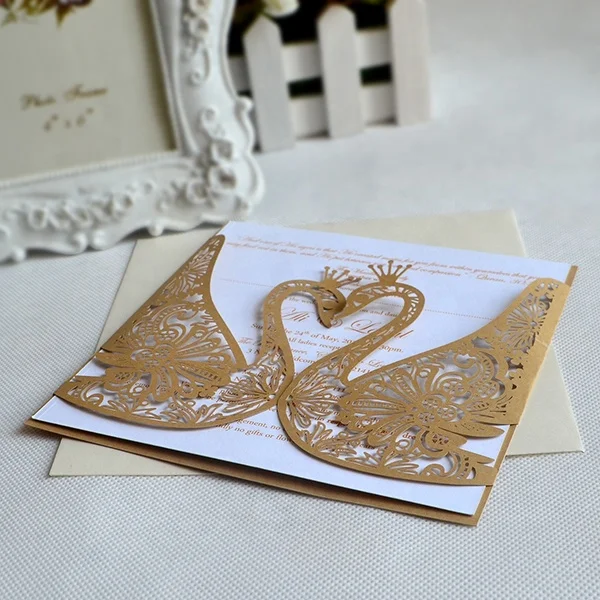 Laser Cut Wedding Invitation Cards - Elegant & Customizable