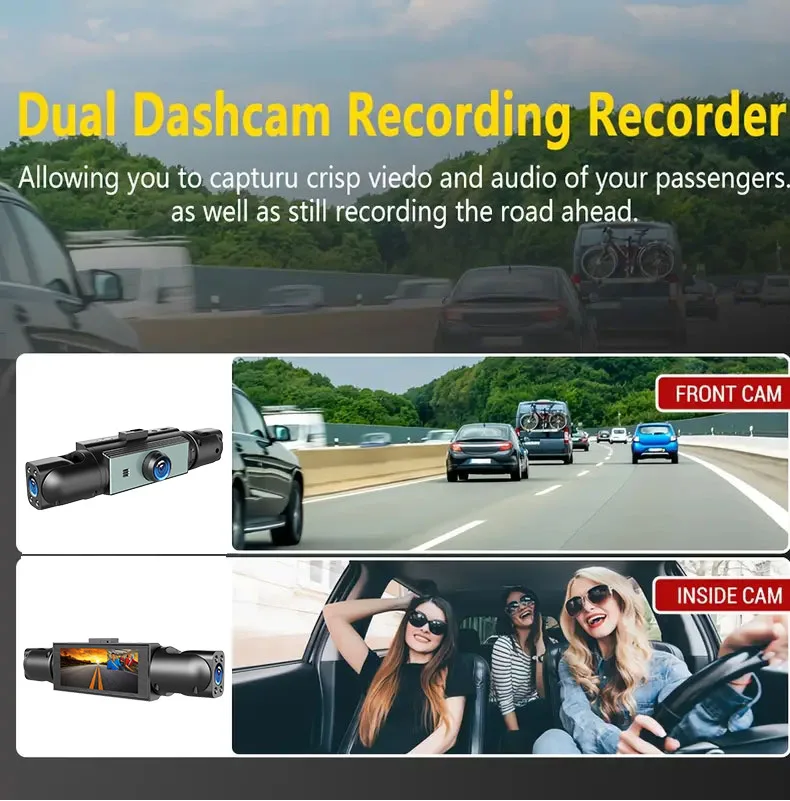 4-Lens 1080P High-Definition Driving Recorder with Wifi Mobile Phone ...