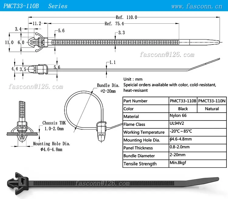 Push Mount Cable Tie Snap Lock,Winged Push Barb Cable Tie Mount With ...
