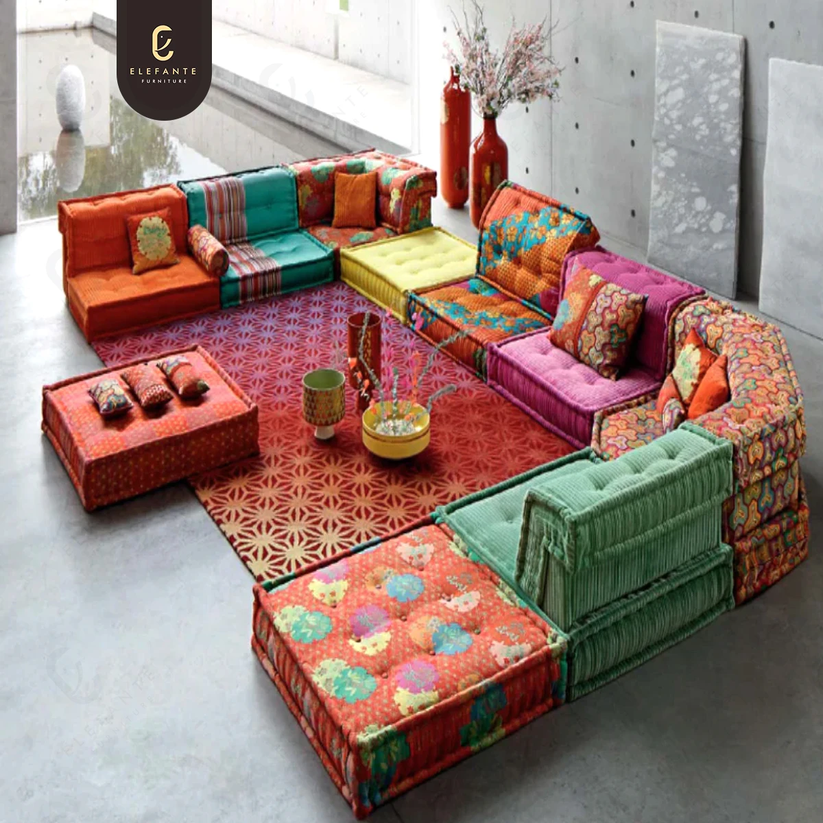 Customized Modern Colorful Modular Couch for Living Room