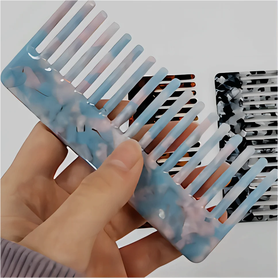 Biumart Anti-static Wide Teeth Acetate Comb Custom Logo Cellulose ...