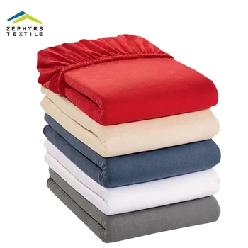 Latest 100% Cotton Stretch Jersey Fitted Bed Sheets Set - Buy Stretch ...