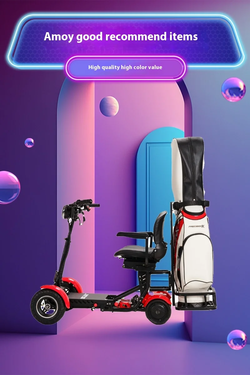 800W Ultra Lightweight Foldable Electric Golf Scooter Cart