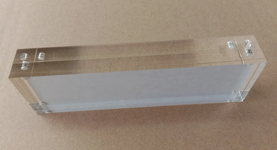 2x6" Acrylic Block Magnetic Freestanding Frame - Clear, Thick, and ...