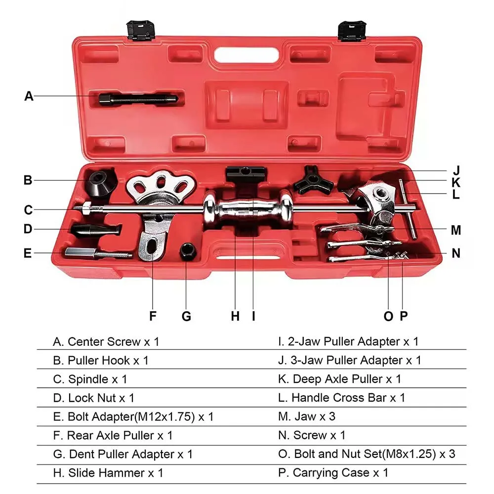 8-way Universal Slide Hammer Puller Set Automotive Internal/external ...