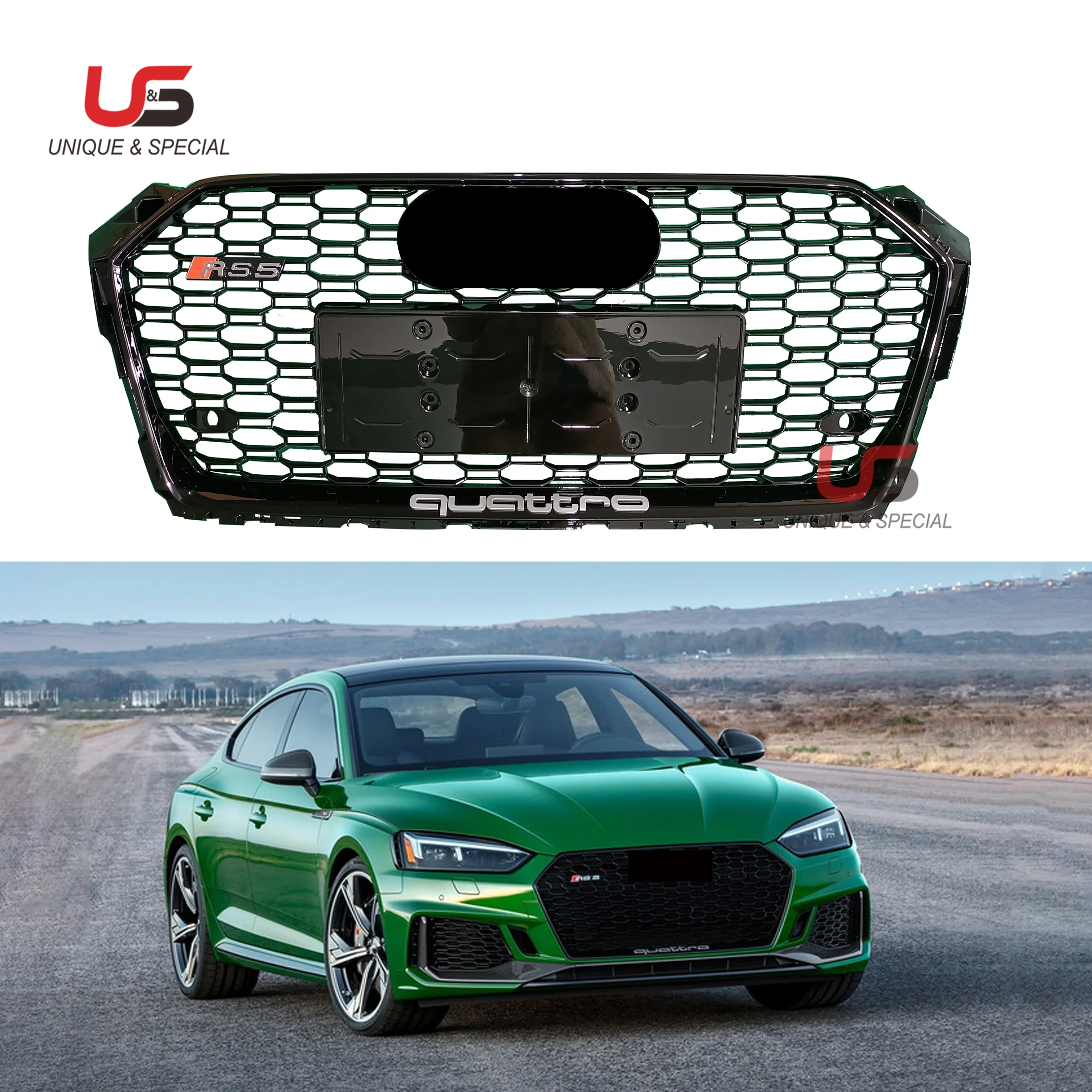 High Quality Front Bumper Grille For 2017-2019 Audi A5 Modified To Rs5 ...