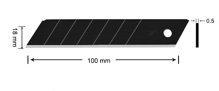 18 Mm Snap off Box Cutter Utility Knife Blade - Durable & Versatile