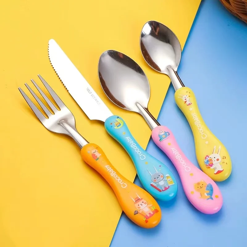 Kids Cutlery Set Flatware Stainless Steel Silverware Children's Knife ...