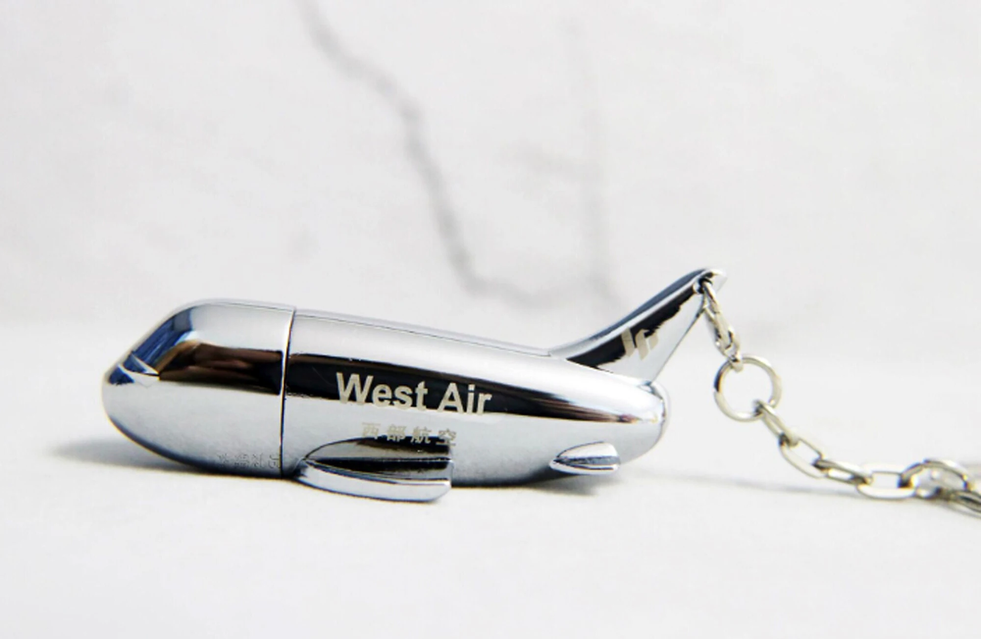 64GB Metal Airplane USB Flash Drive with Free Logo Engraving