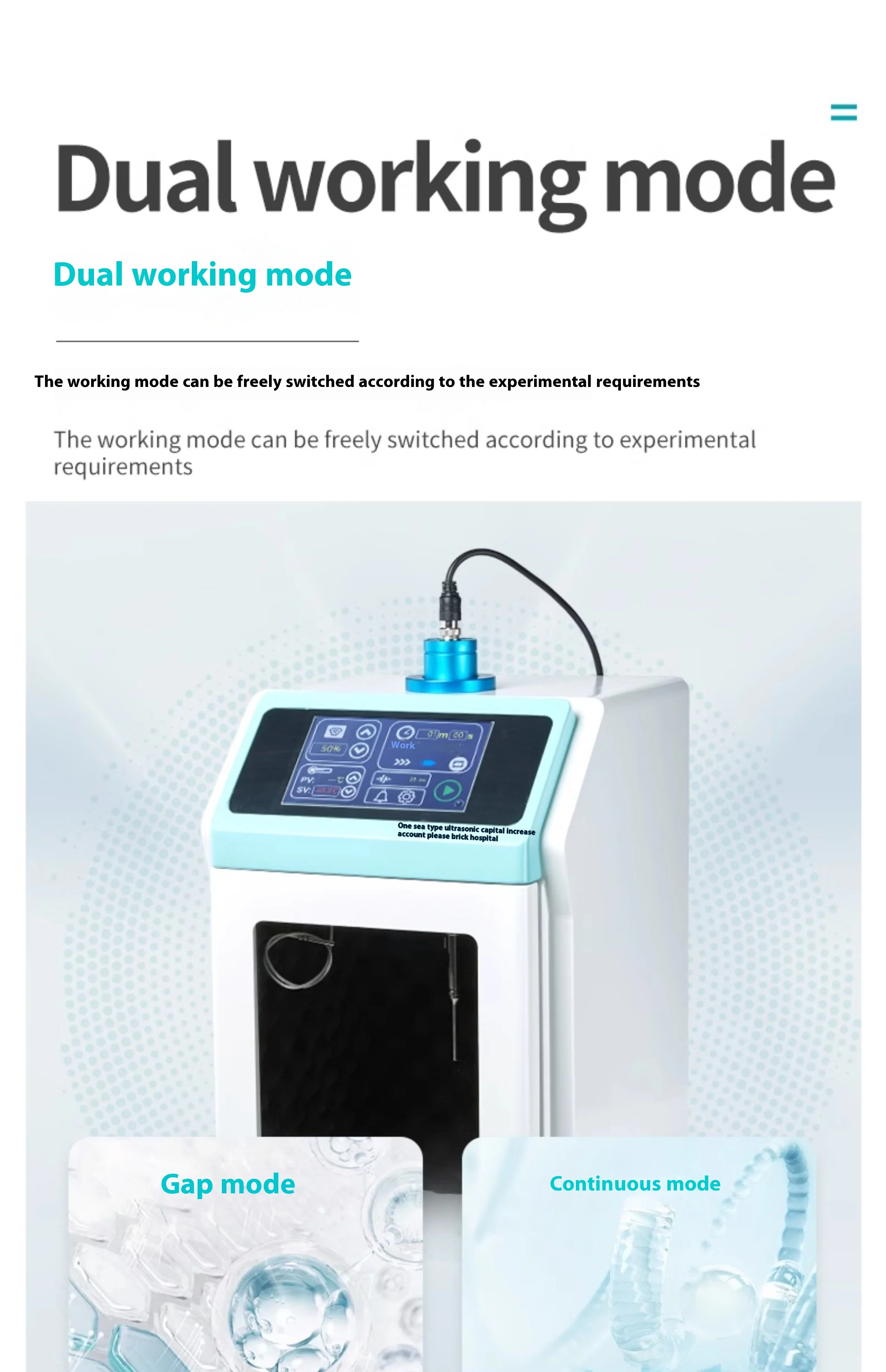 Integrated Ultrasonic Cell Disruptor Stainless Steel Tissue Grinding ...