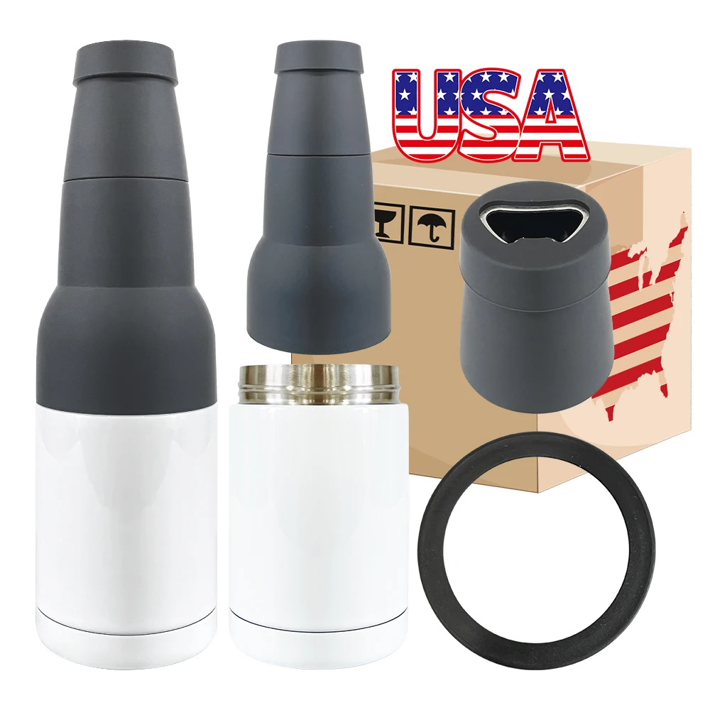 12oz Powder Coated Bottle Shaped Fully Insulated Stainless Steel Blank ...