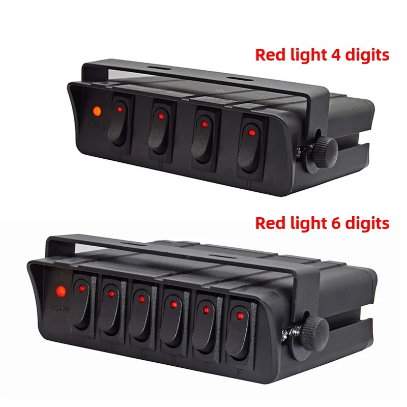 12V Ship Car Switch Panel Control System 6-bit 3PIN Blue Lamp Color 25A ...