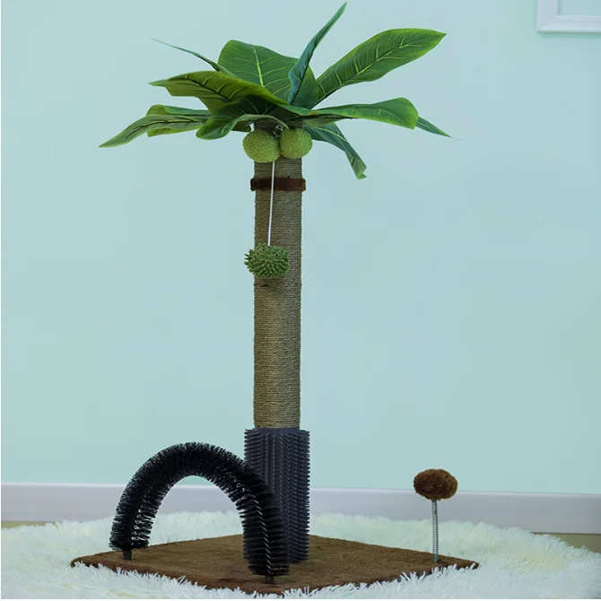Indoor Cat Scratch Tree With Premium Sisal Rope Cute Coconut Tree ...