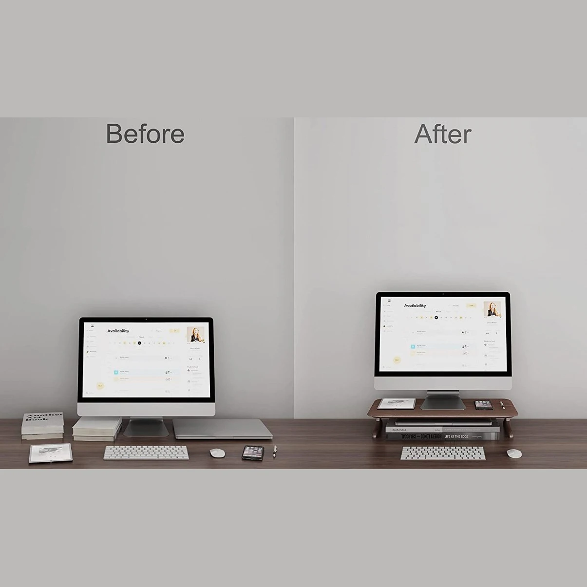 High Quality Computer Monitor Riser Wooden Laptop Keyboard Riser ...